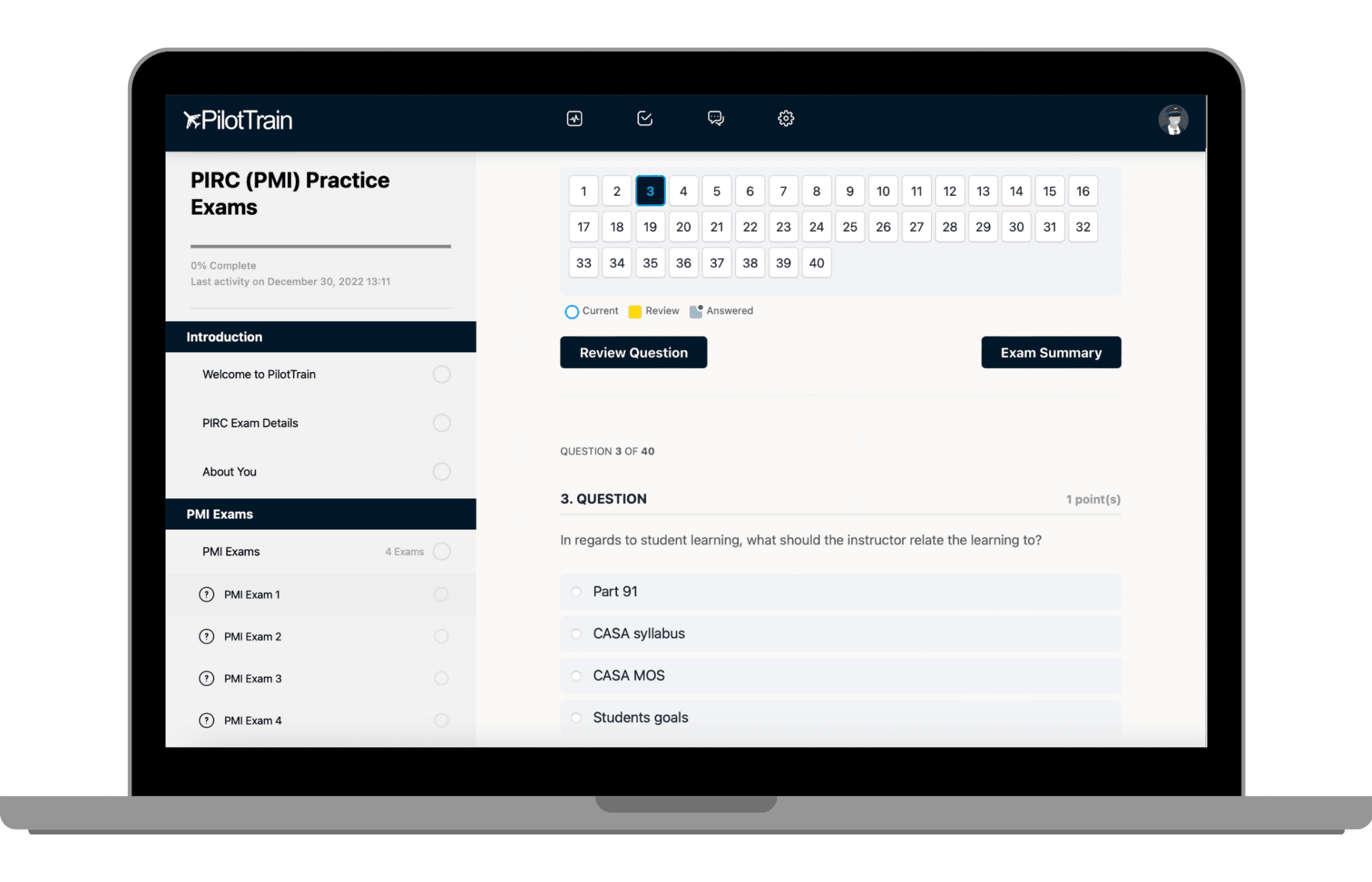 PIRC Pilot Practice Exams | PilotTrain Australia