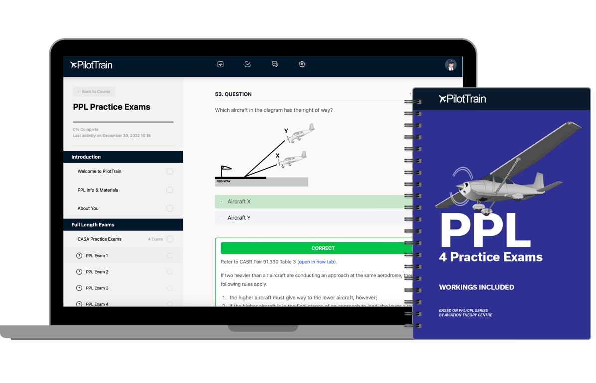 Online PPL Pilot Practice Exams | PilotTrain Australia